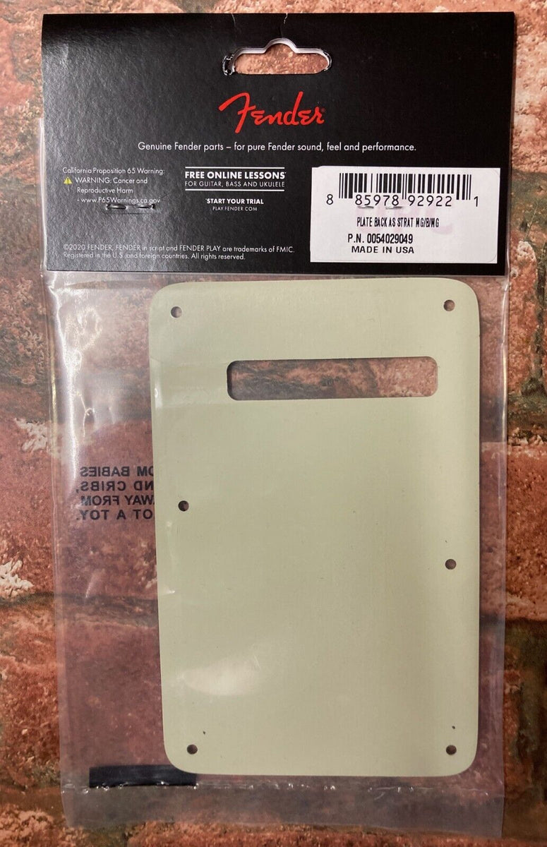 Fender Mint Green Stratocaster Backplate, USA-Made 3-Ply Strat Cover ...