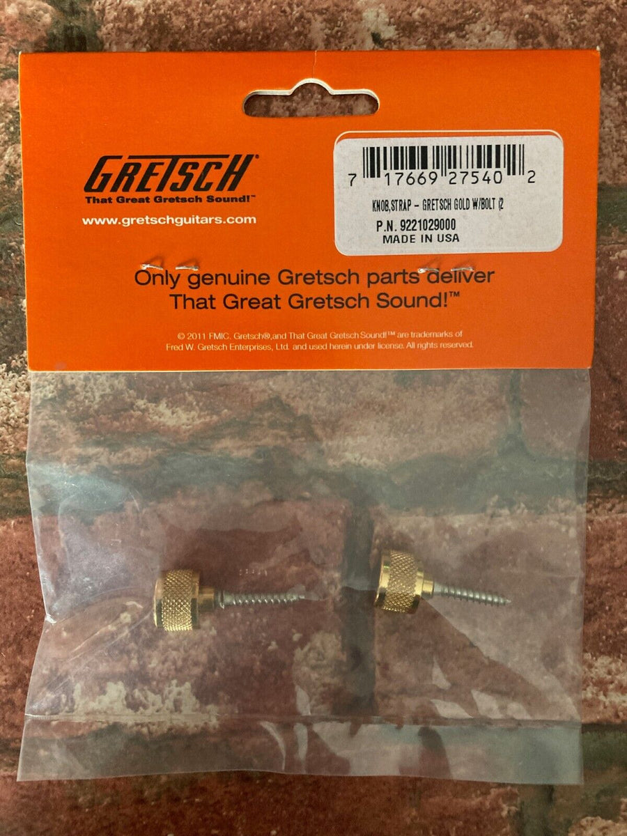 Gretsch Gold Strap Buttons, 'Knob' Style Set for Professional Series ...
