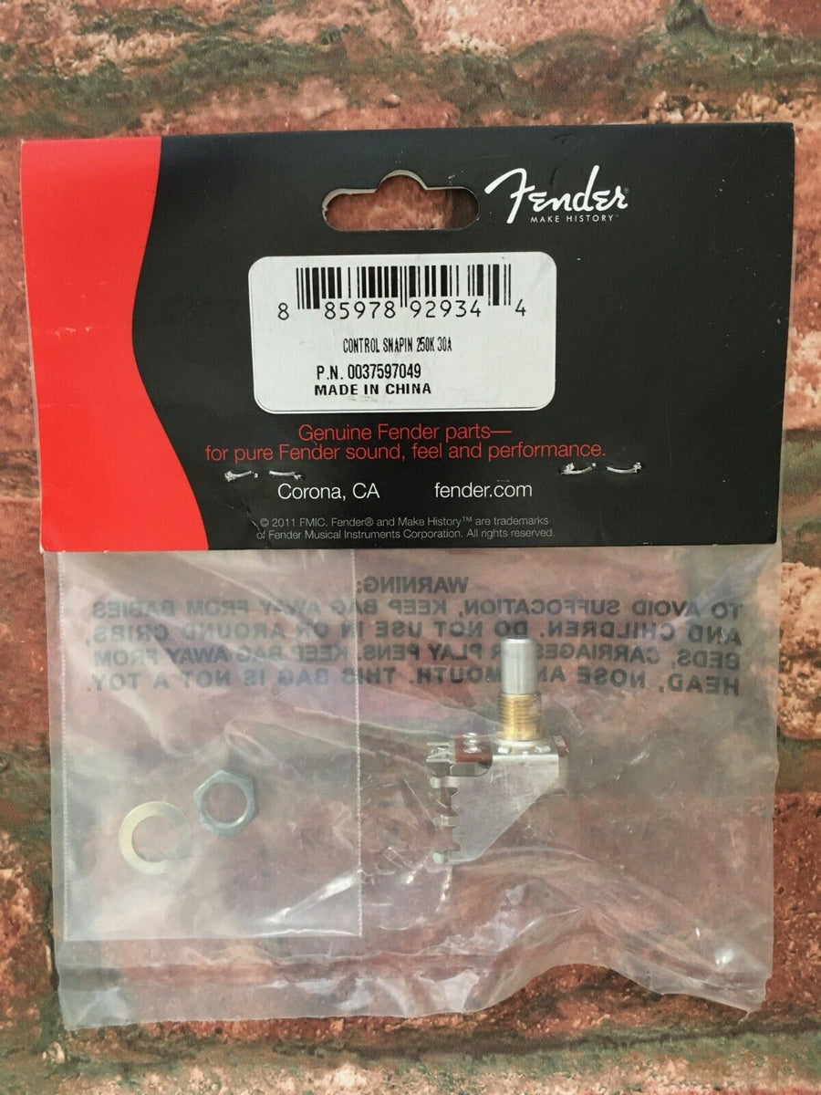 Fender 250K 30A Snap-In Control Pot Potentiometer- Used in Many Fender ...