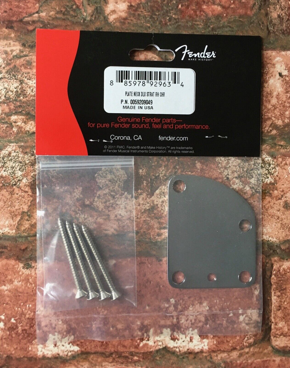 Fender Contoured Stratocaster Neck Plate- Deluxe Strat, Contour Heel ...